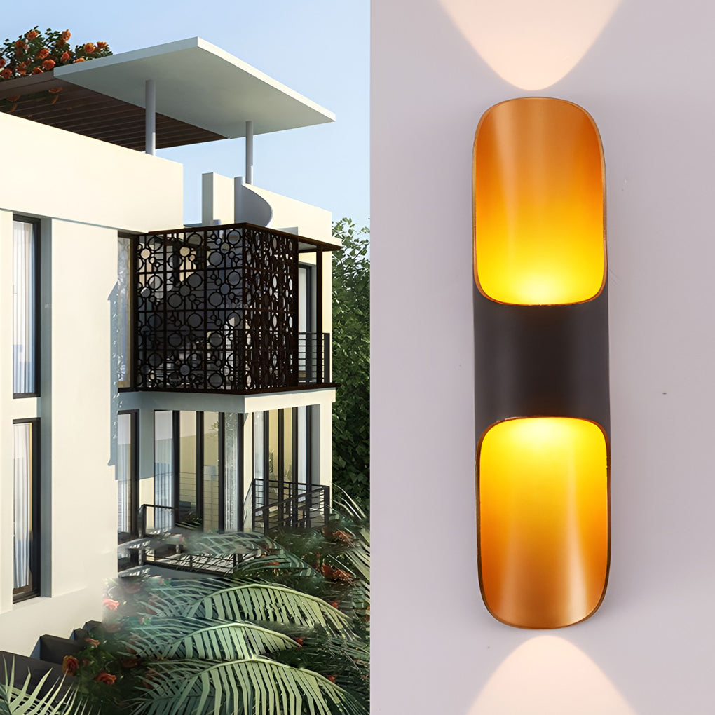 Waterproof Up and Down Lights LED Modern Outdoor Wall Sconces Lighting ...