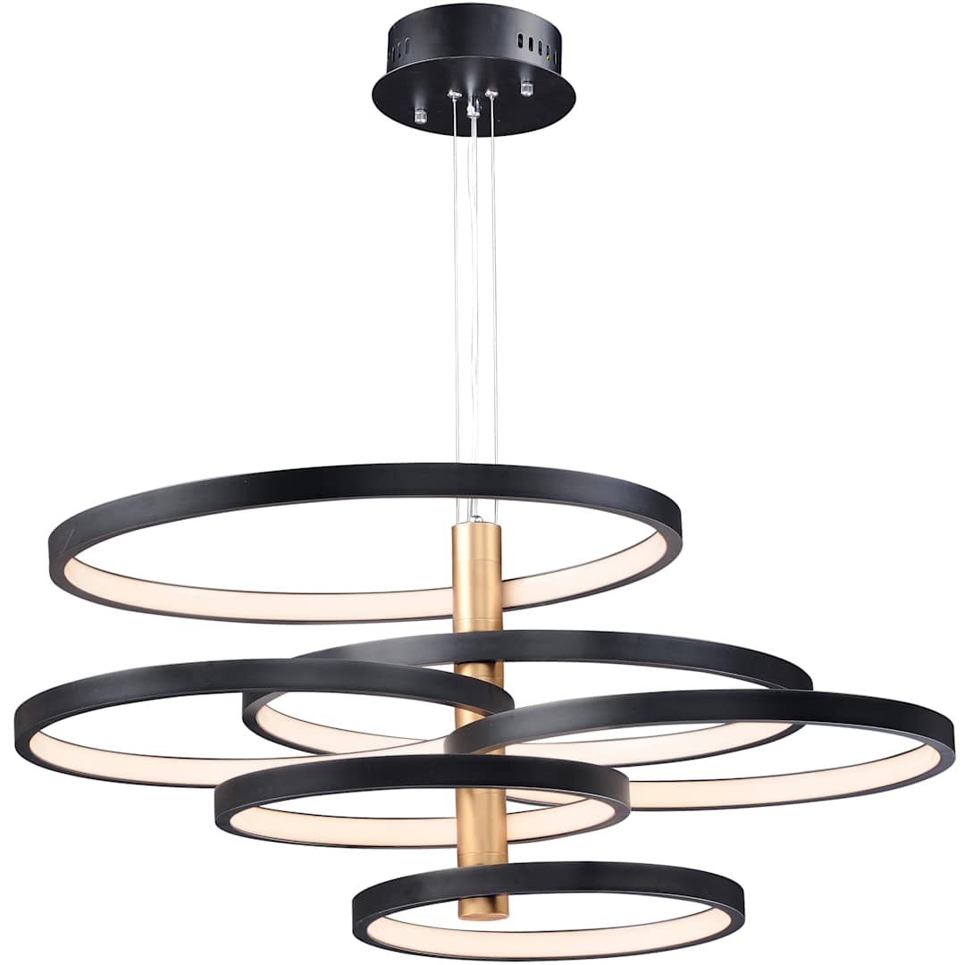 Hoopla 45" Wide Integrated LED Chandelier with Acrylic Diffusers – Ceenwe