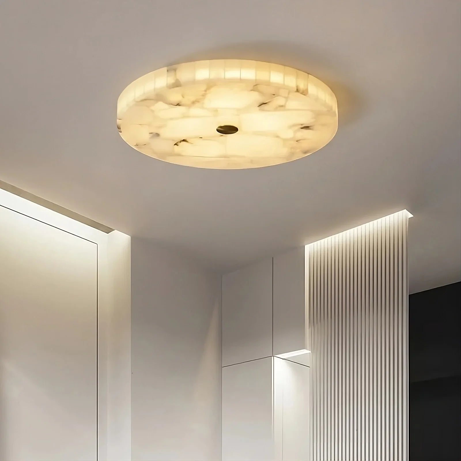Moonshade Natural Marble Ceiling Light – Ceenwe