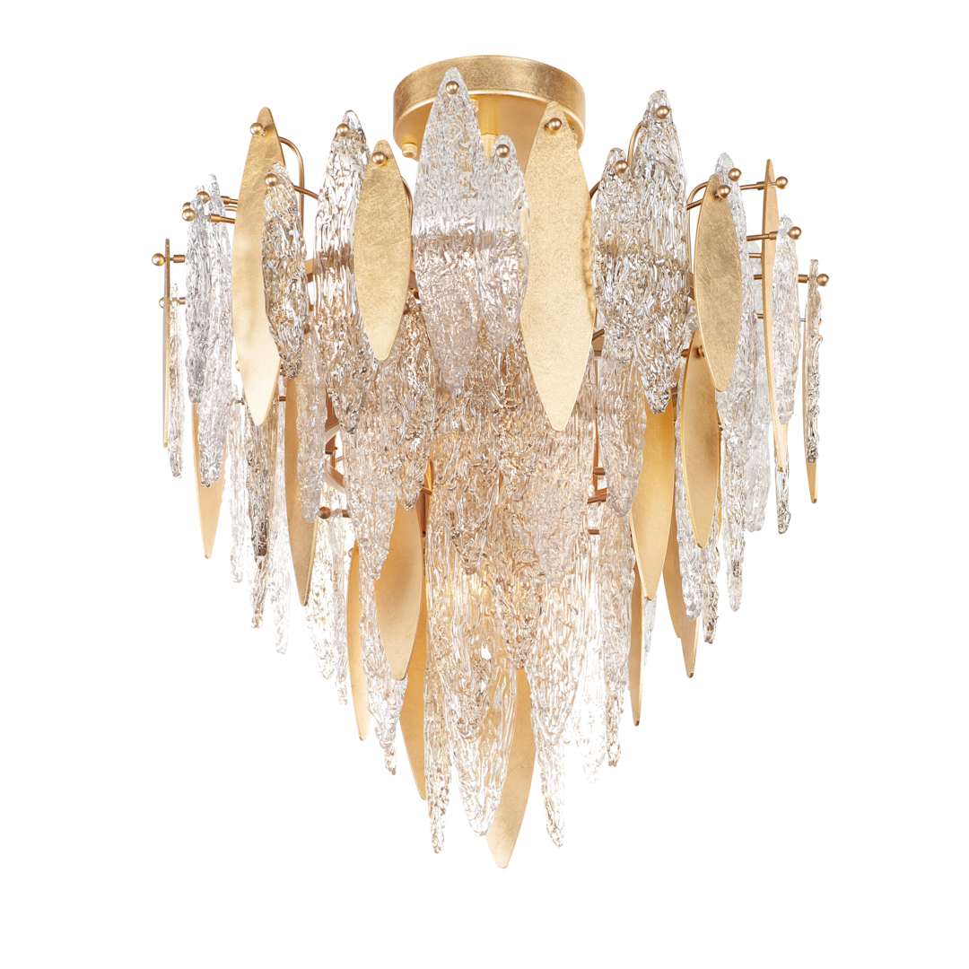 Majestic 10 Light 24" Wide Semi-Flush Waterfall Ceiling Fixture – Ceenwe